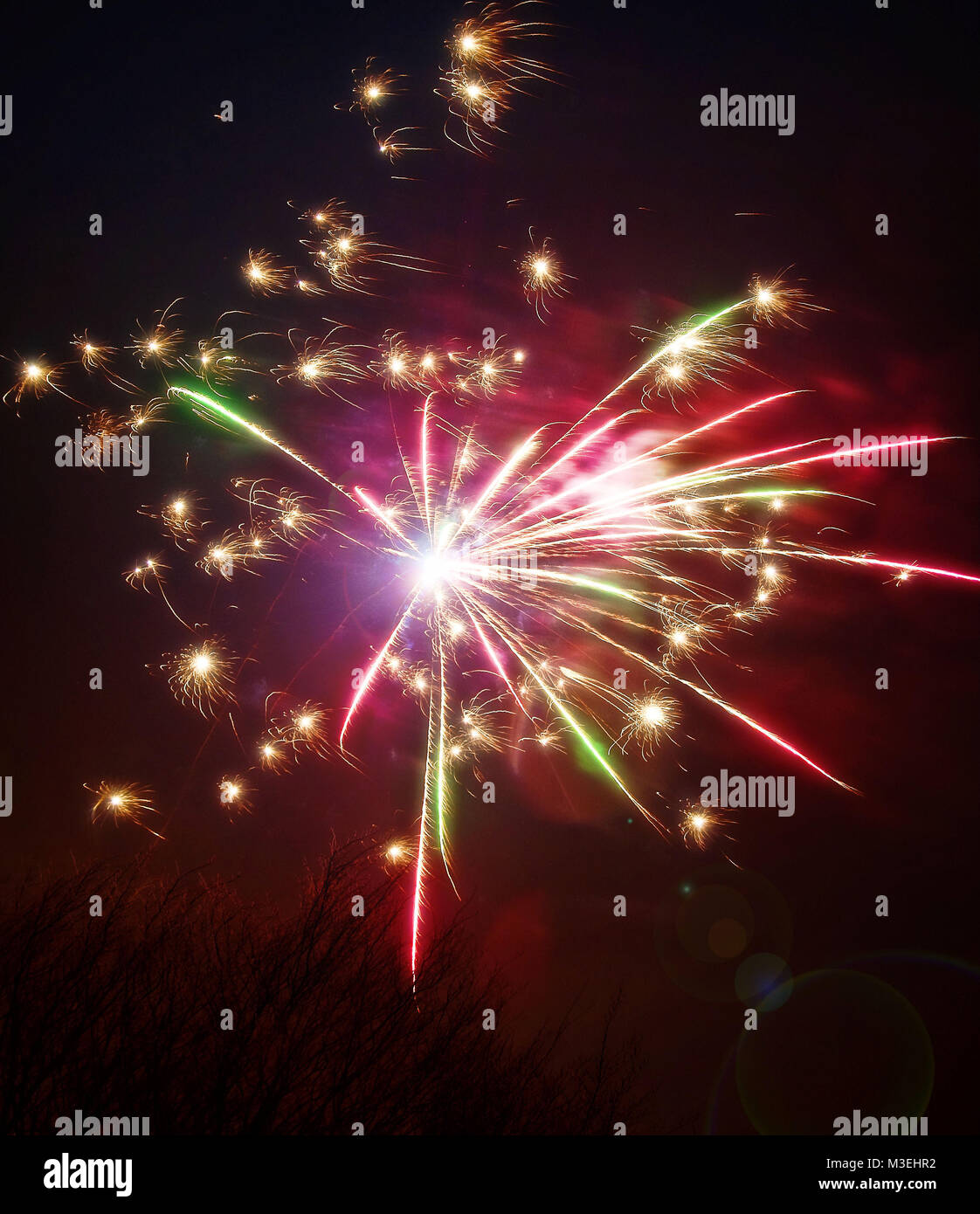 New Years Fireworks taken in 2015 Stock Photo - Alamy