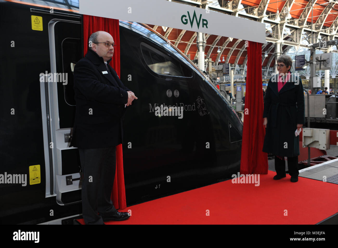 The train, 800010, is unveiled by his daughter Karen Jankel at a ...