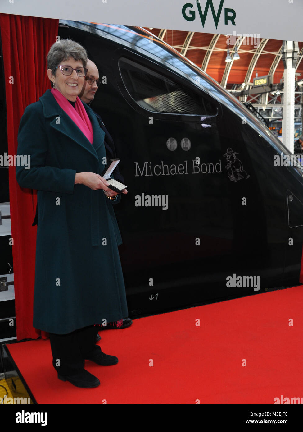 The train, 800010, is unveiled by his daughter Karen Jankel at a ...