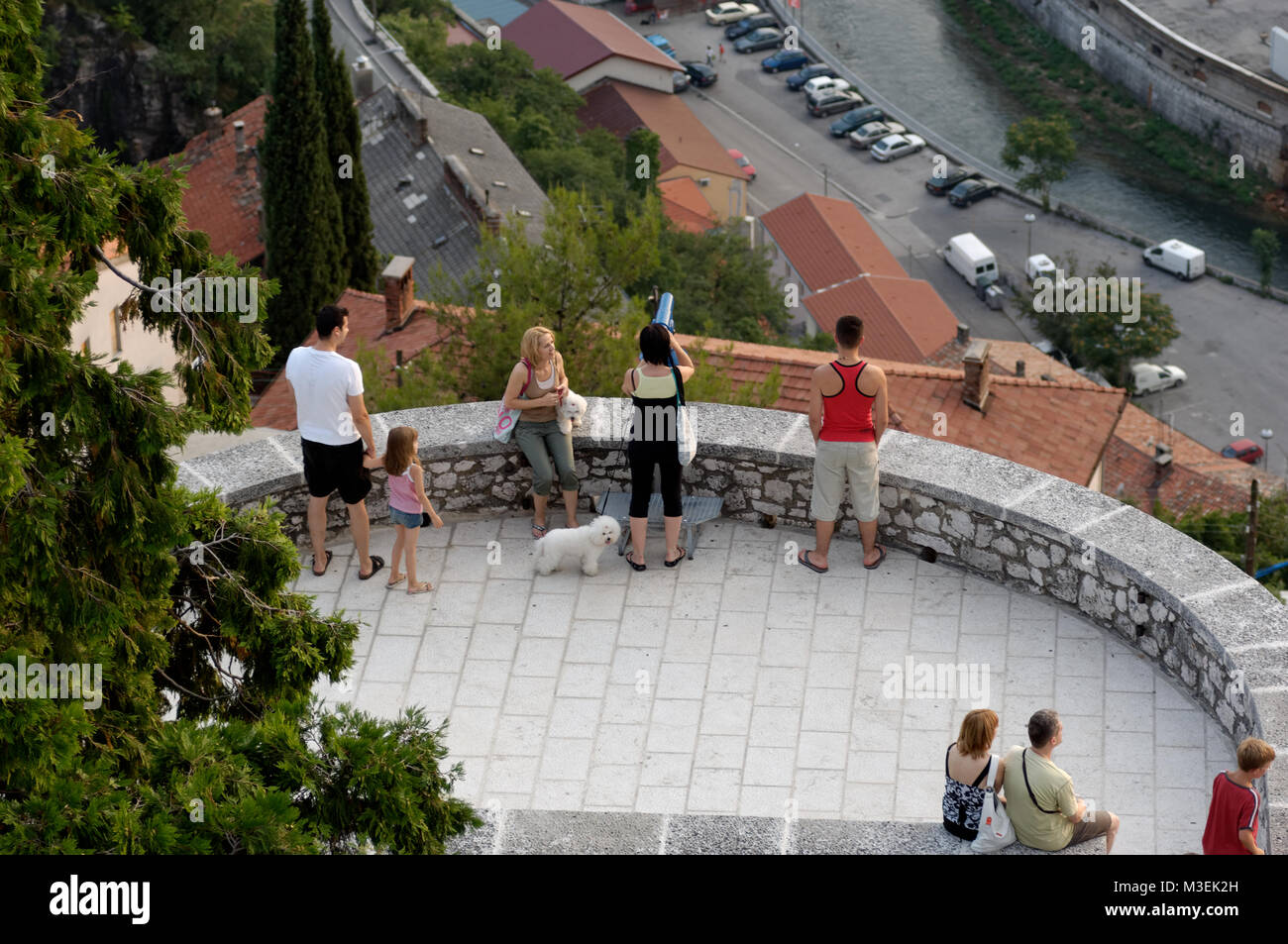 People look out from Trsat Castle, Rijeka, Croatia Stock Photo - Alamy