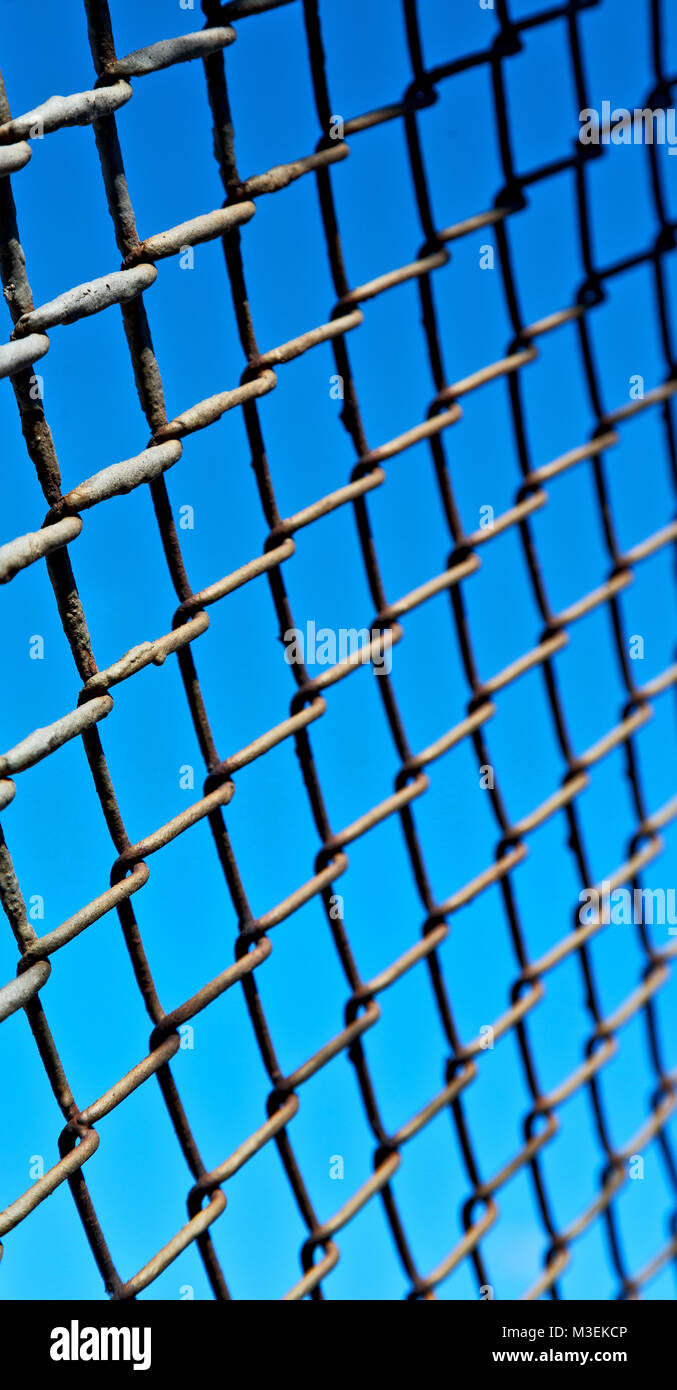 abstract texture of a metal grid surface like background in the sky ...