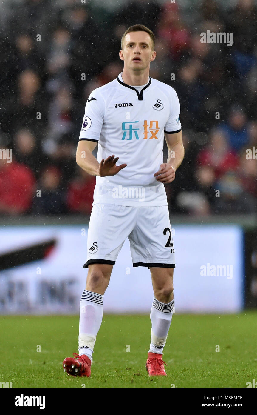 Swansea City's Andy King during the Premier League match at the Liberty ...