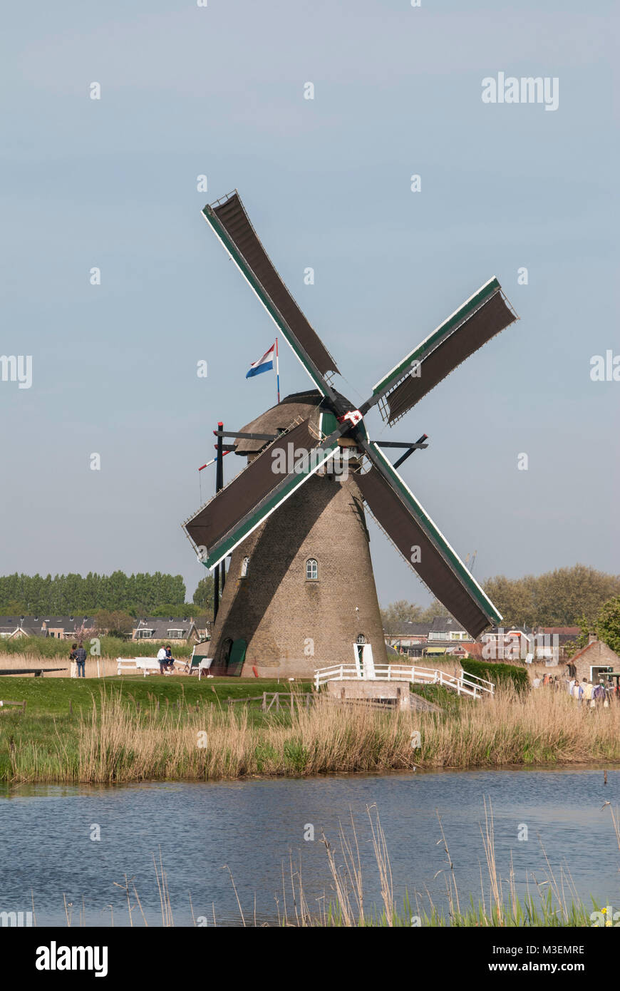 one of the famous windmills at Kinderdijk in the Netherlands a UNESCO ...