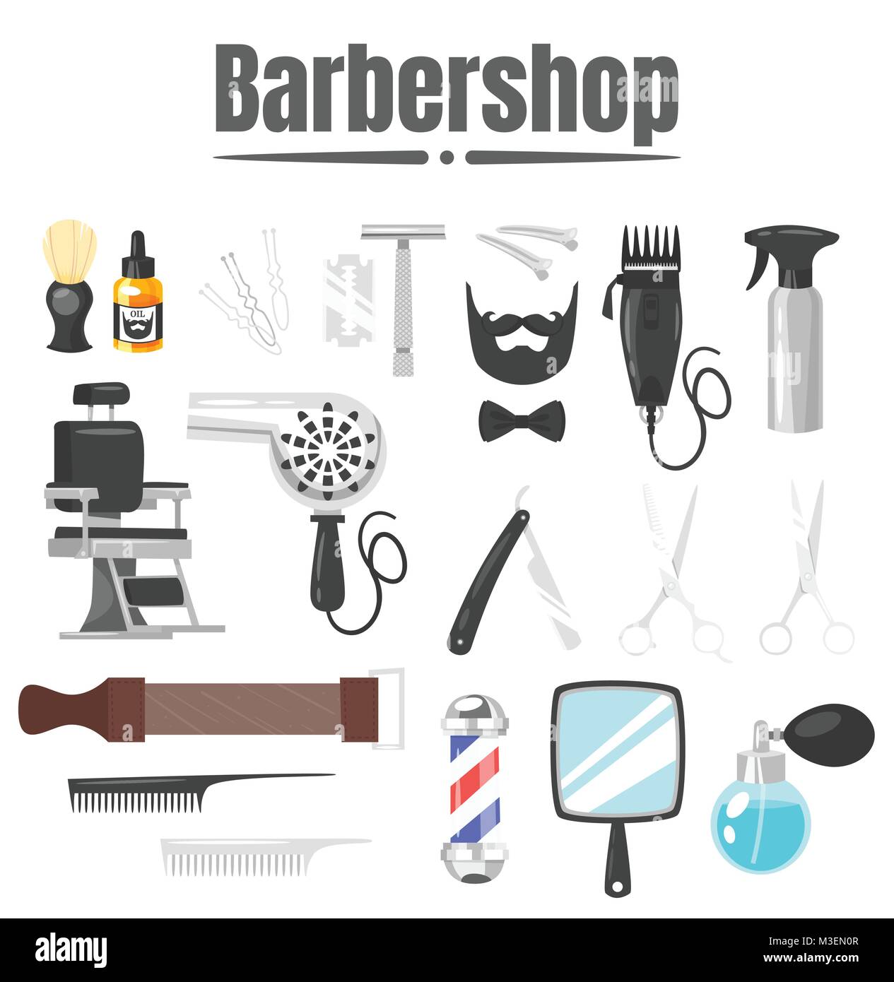 Barber tools vector illustration hi-res stock photography and images ...