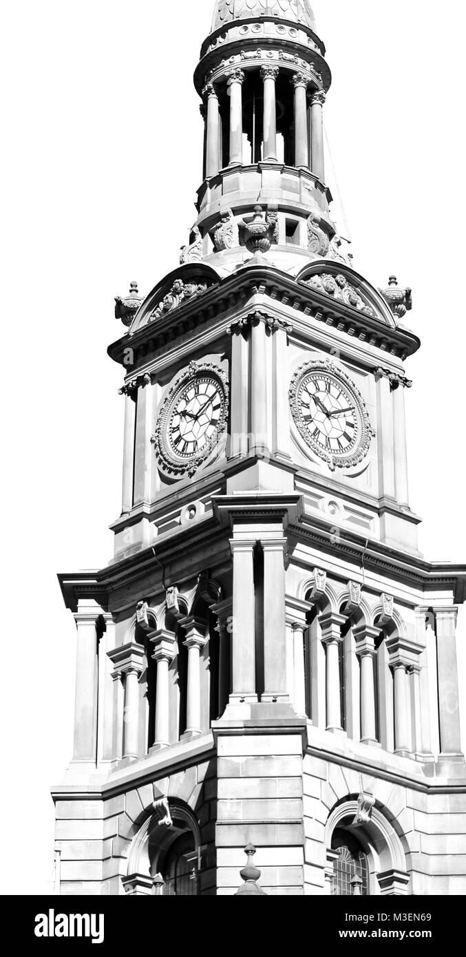 in australia sydney the antique clock tower in the sky Stock Photo - Alamy