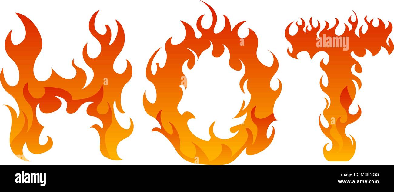 Text and flames Stock Vector Images - Alamy