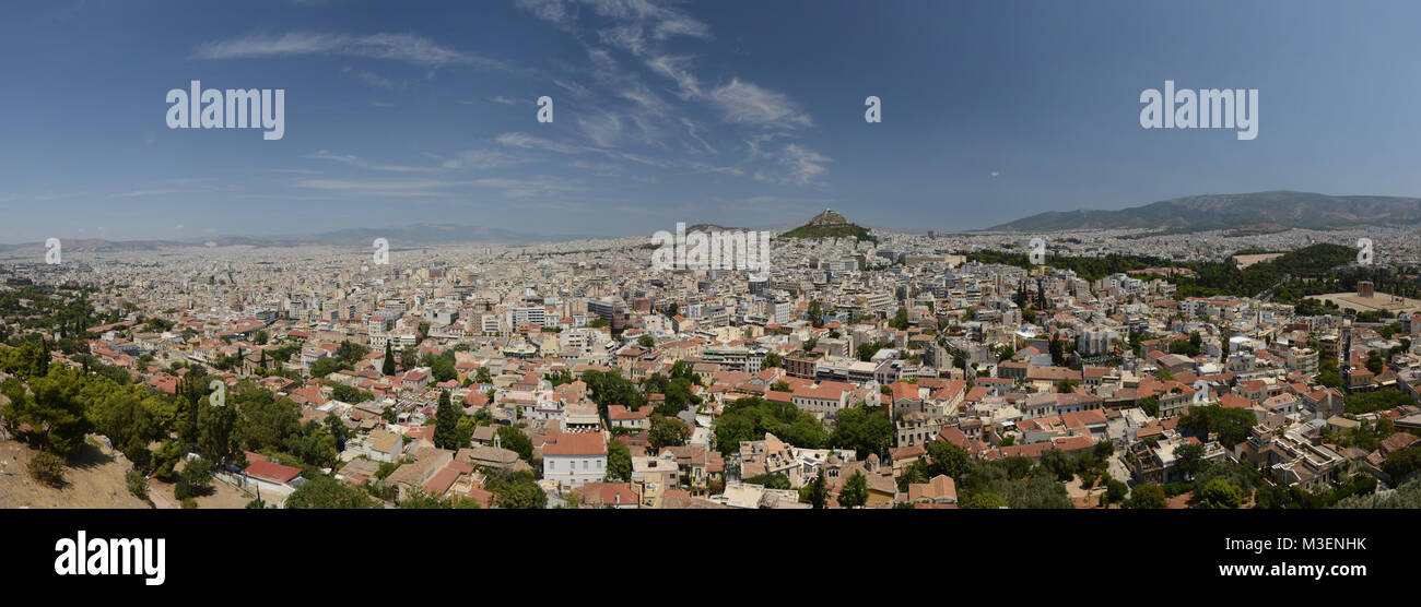 Acropolis view over Athens, Greece taken in 2015 Stock Photo - Alamy
