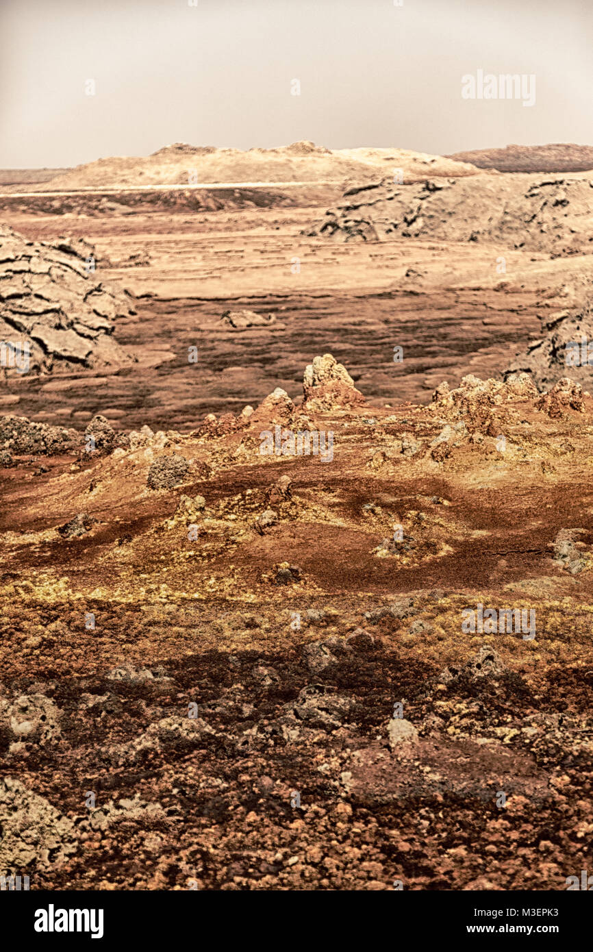 in danakil ethiopia africa the volcanic depression of dallol Stock ...
