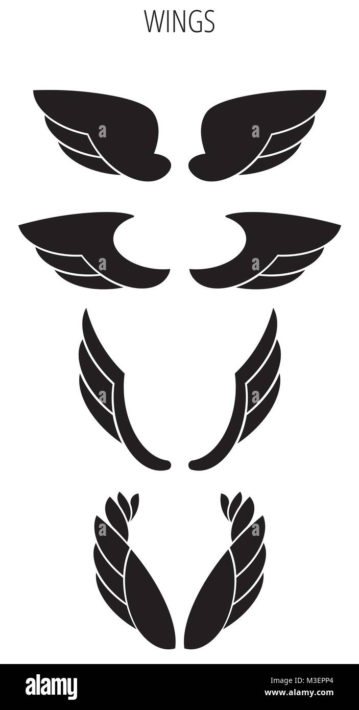 WINGS VECTOR SET COLLECTION Stock Vector Image & Art - Alamy
