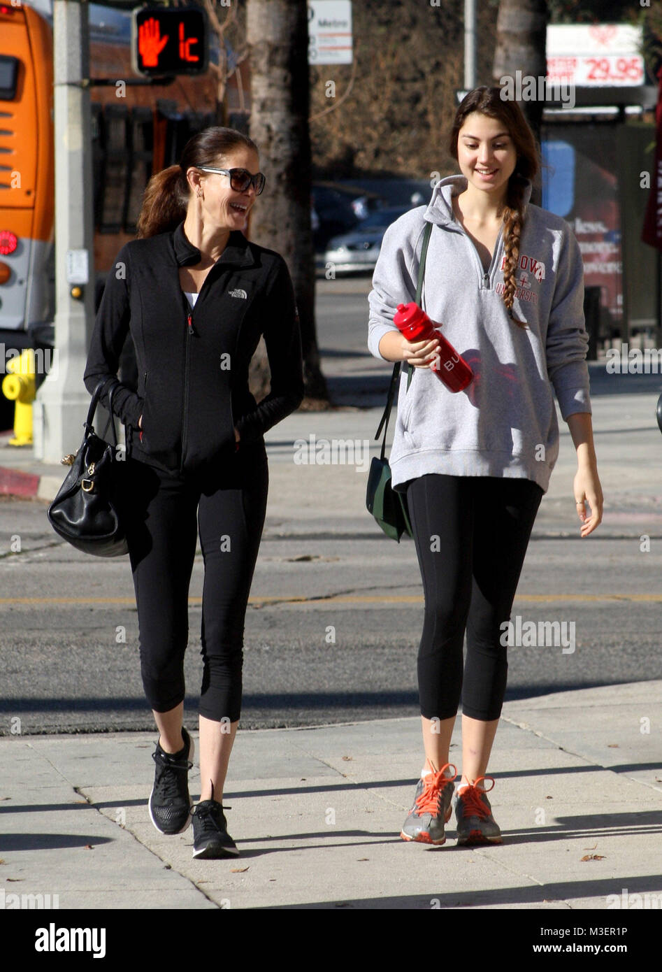 Teri Hatcher and her daughter Emerson Tenney heading to the gym ...