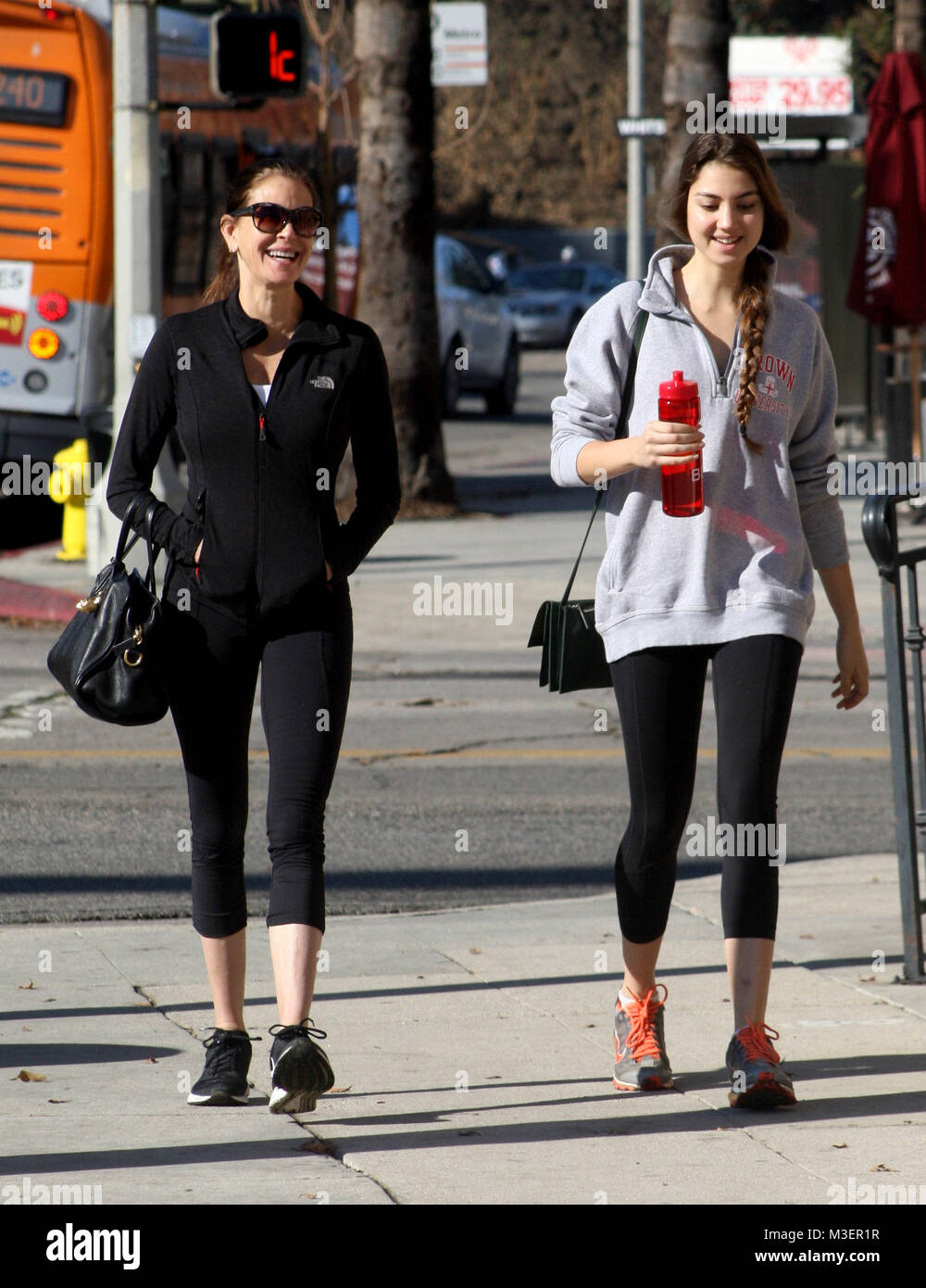 Teri Hatcher and her daughter Emerson Tenney heading to the gym ...