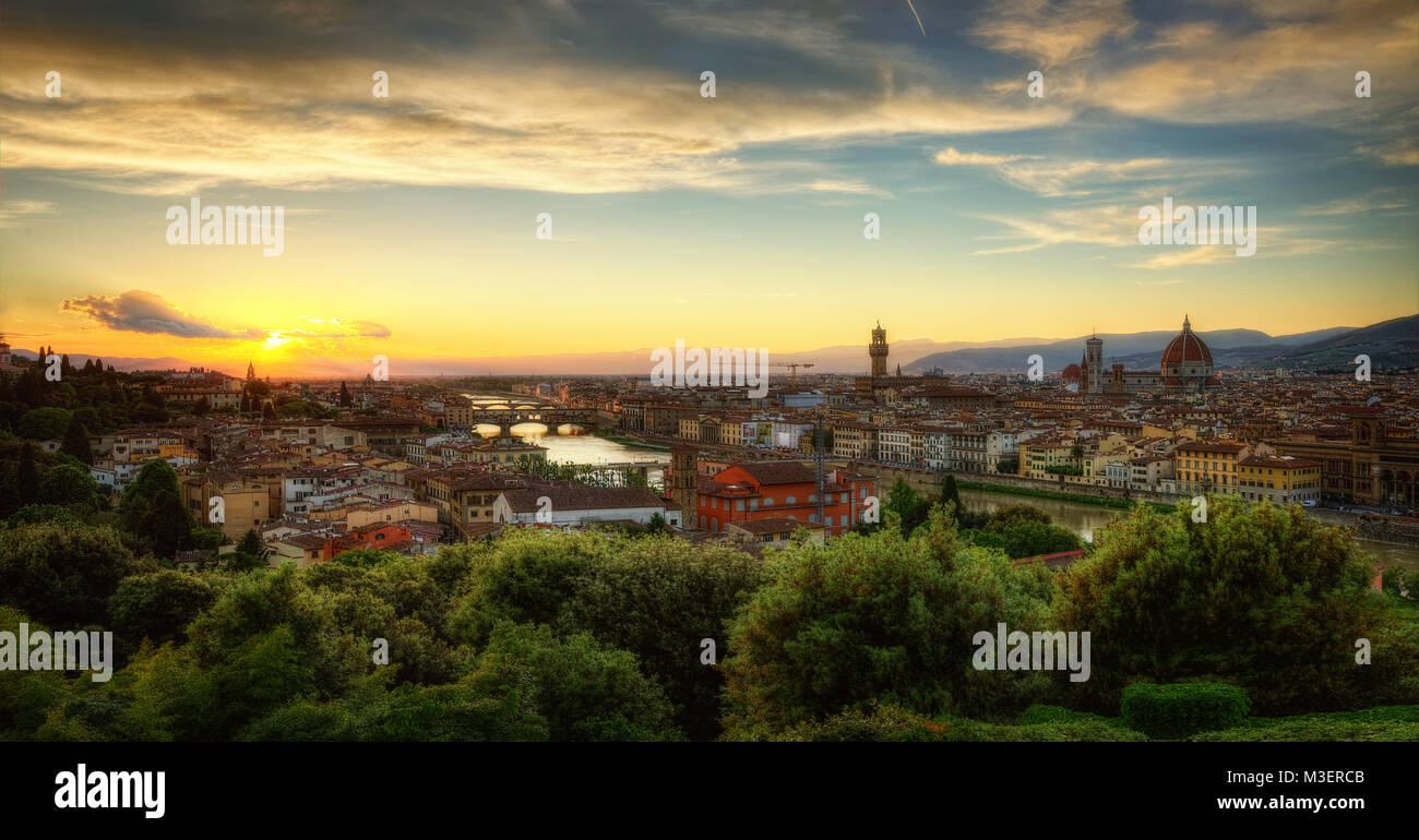 Florence sunset taken in hi-res stock photography and images - Alamy