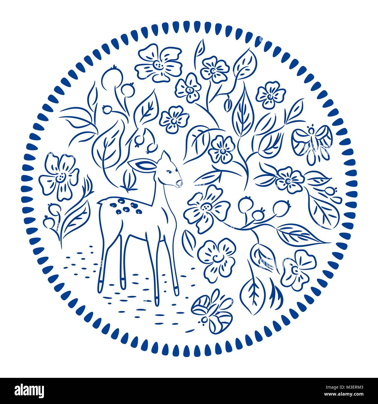 Reindeer character lettering vector Stock Vector Images - Alamy