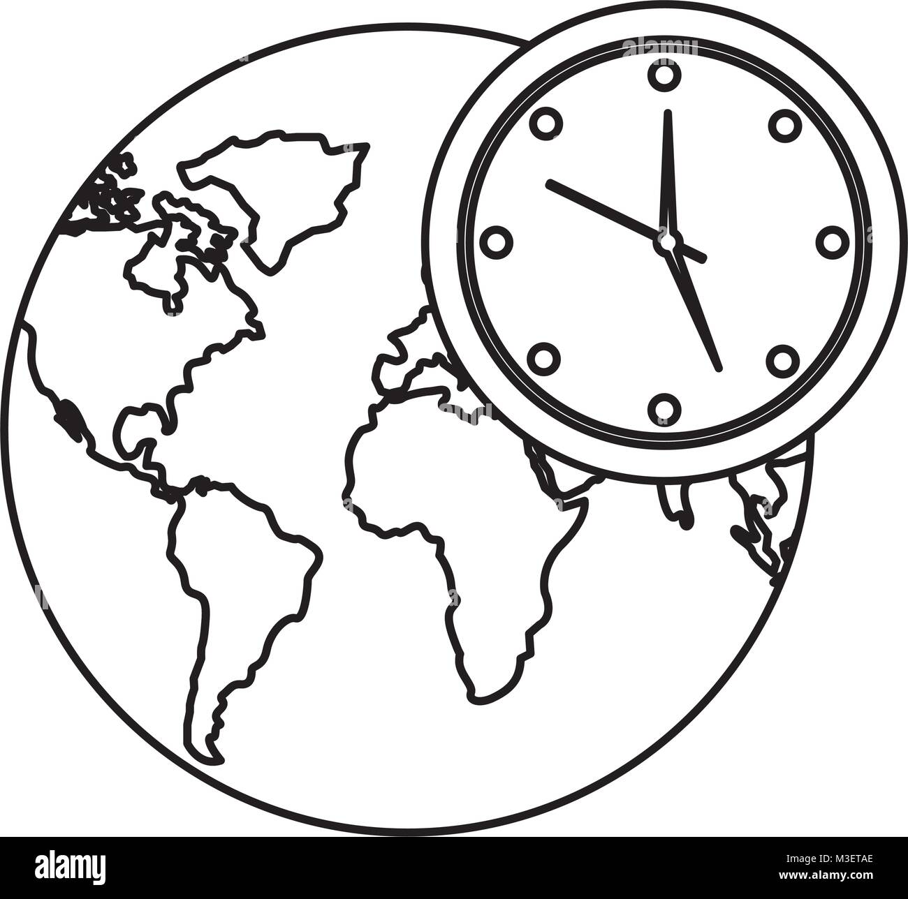 earth world clock time environment symbol Stock Vector Image & Art - Alamy