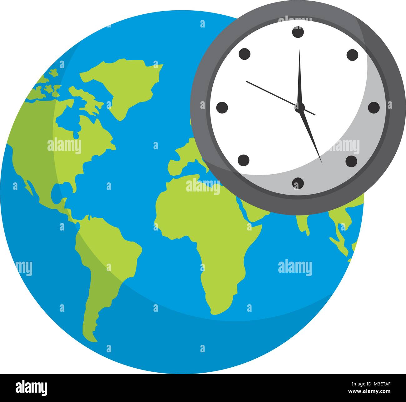 earth world clock time environment symbol Stock Vector Image & Art - Alamy