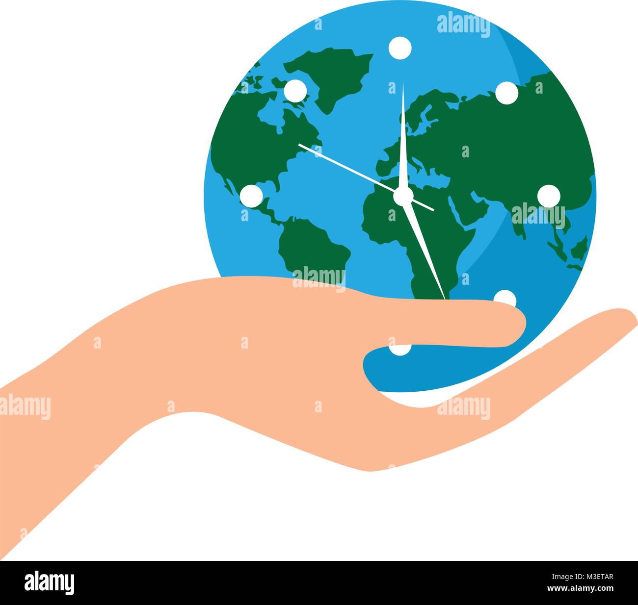 World time clock in Stock Vector Images - Alamy