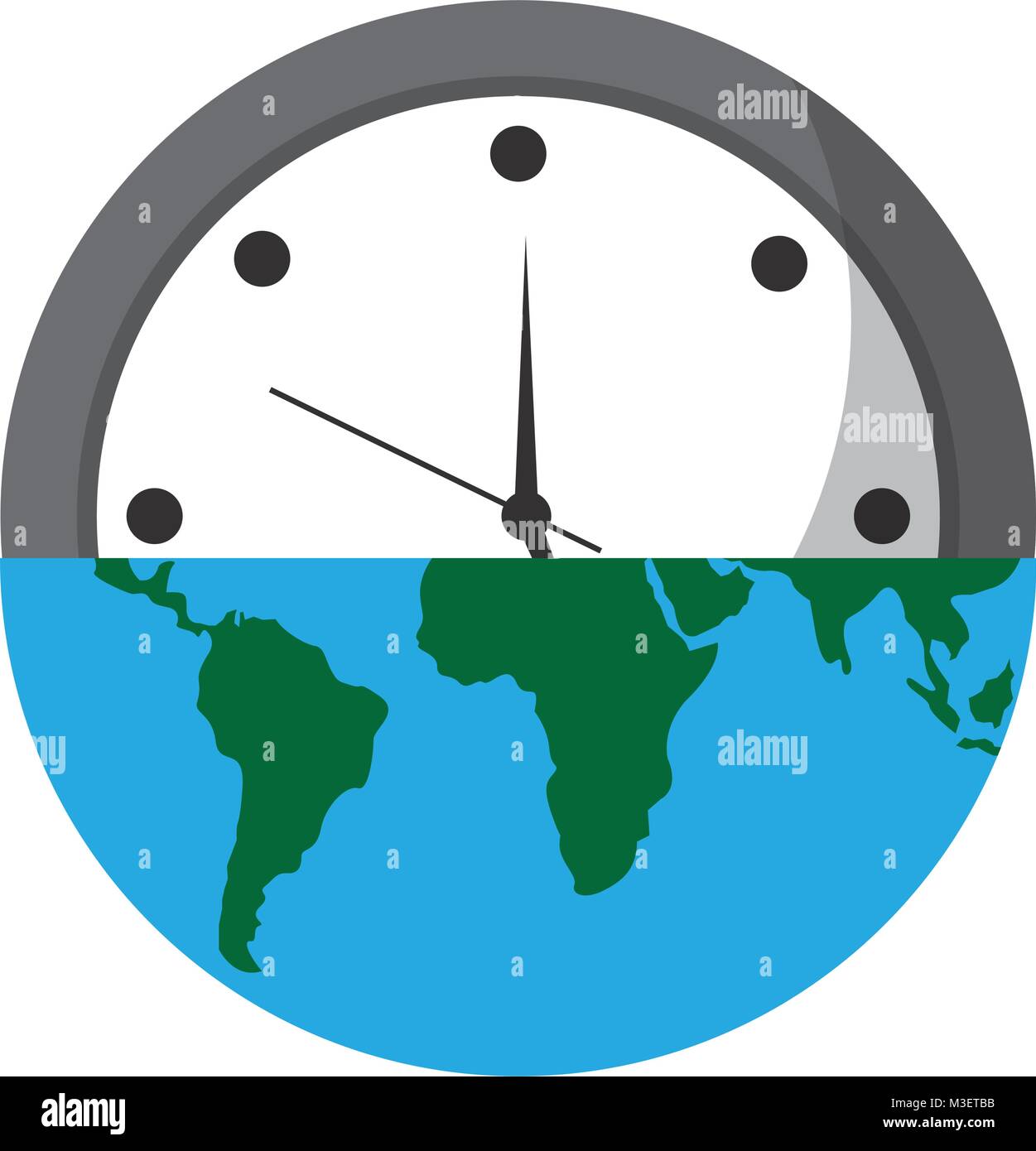 earth globe clock time ecology concept Stock Vector Image & Art - Alamy