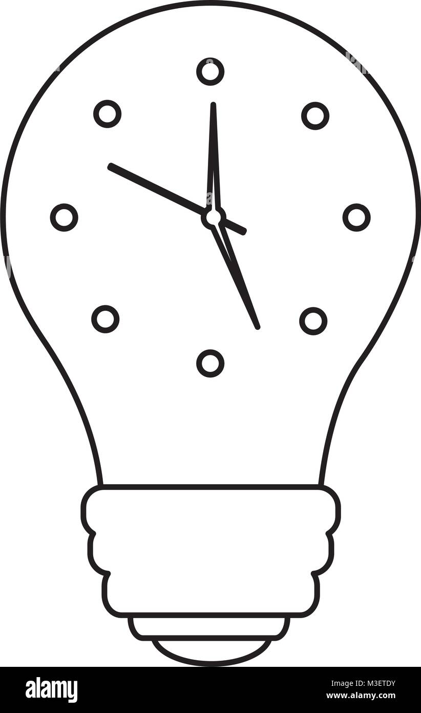 clock inside light bulb idea motivation Stock Vector Image & Art - Alamy