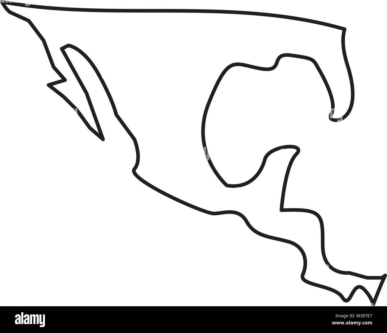 Mexican map isolated icon Black and White Stock Photos & Images - Alamy