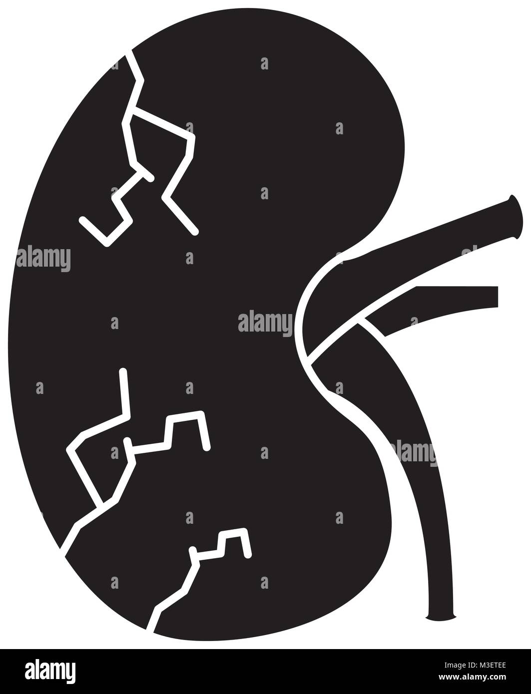 sick human kidney organ veins part icon Stock Vector Image & Art - Alamy