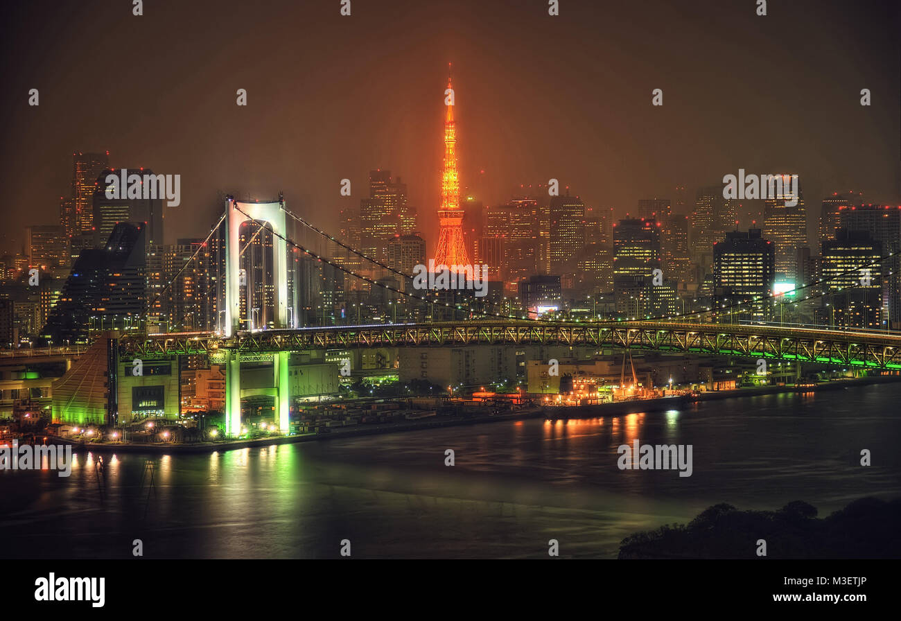 Tokyo Skyline from Daiba, Japan taken in 2011 Stock Photo - Alamy