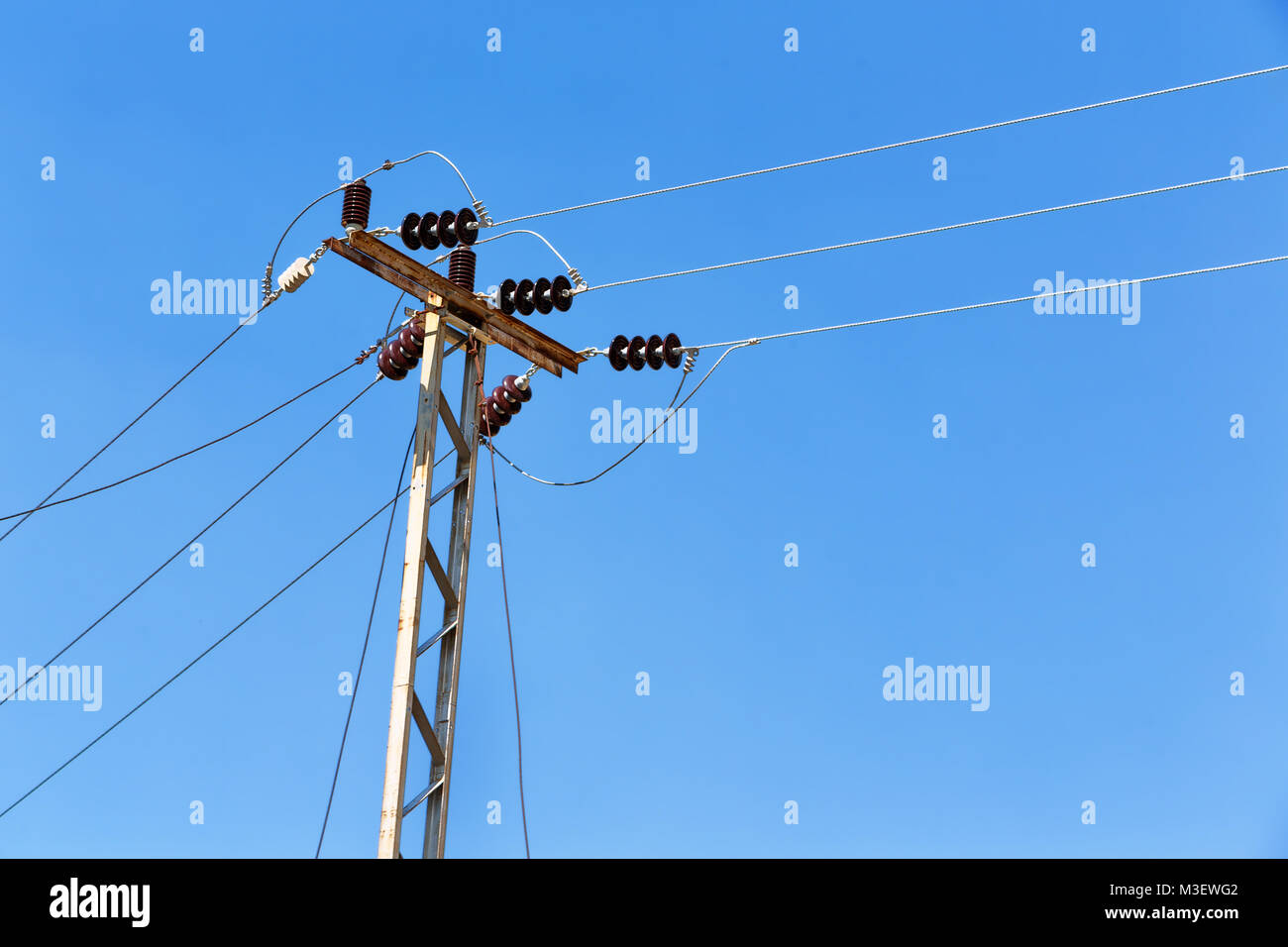 in australia the concept of power line with electrical pole in the ...