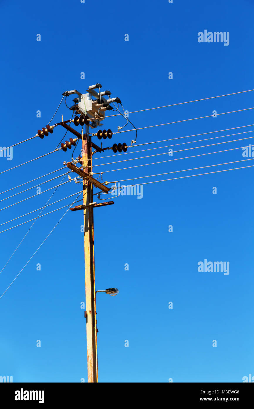 in australia the concept of power line with electrical pole in the ...