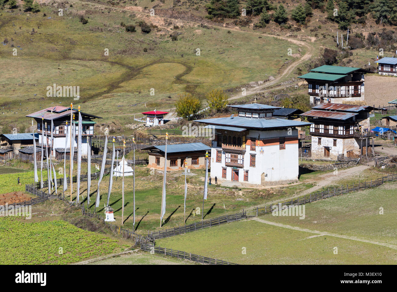 Phobjikha, Bhutan. Nyelung Drachagling Temple, Established 14th ...