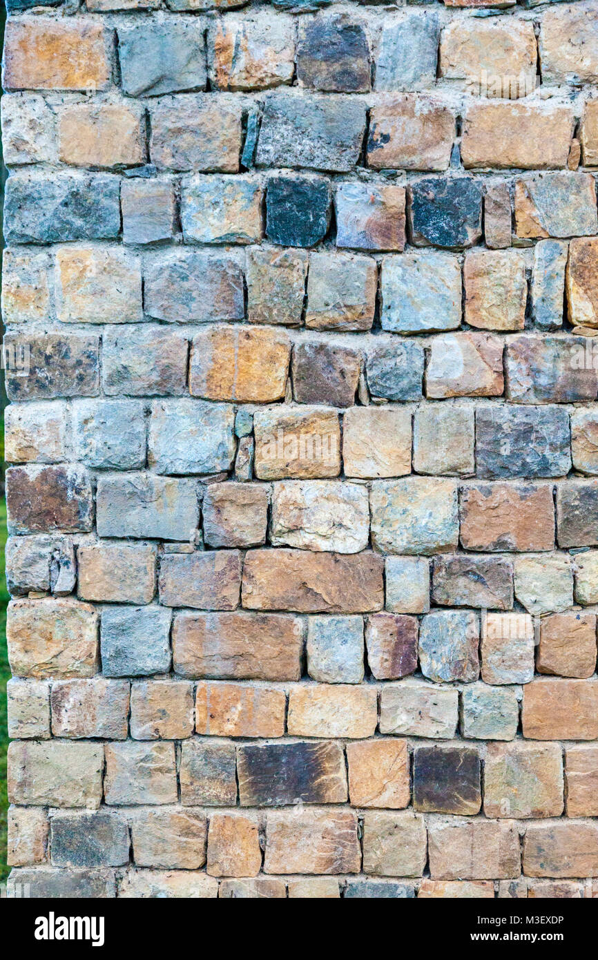 Phobjikha, Bhutan. Bhutanese Stonework in Building Wall Stock Photo - Alamy