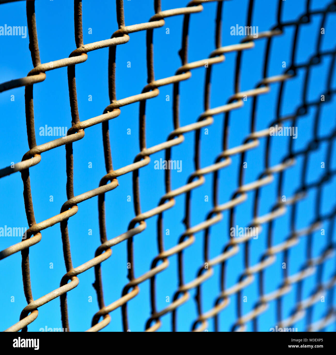 abstract texture of a metal grid surface like background in the sky ...