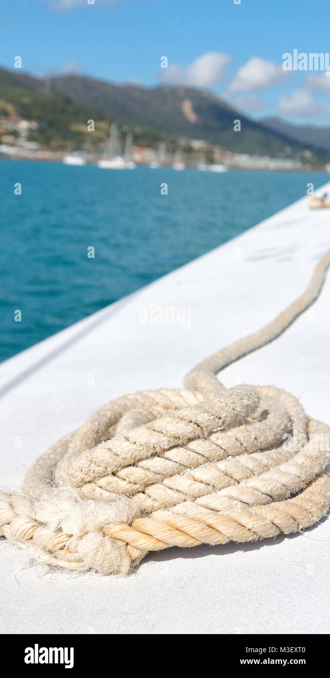 in australian catamaran a old rope in the sky like abstract concept ...