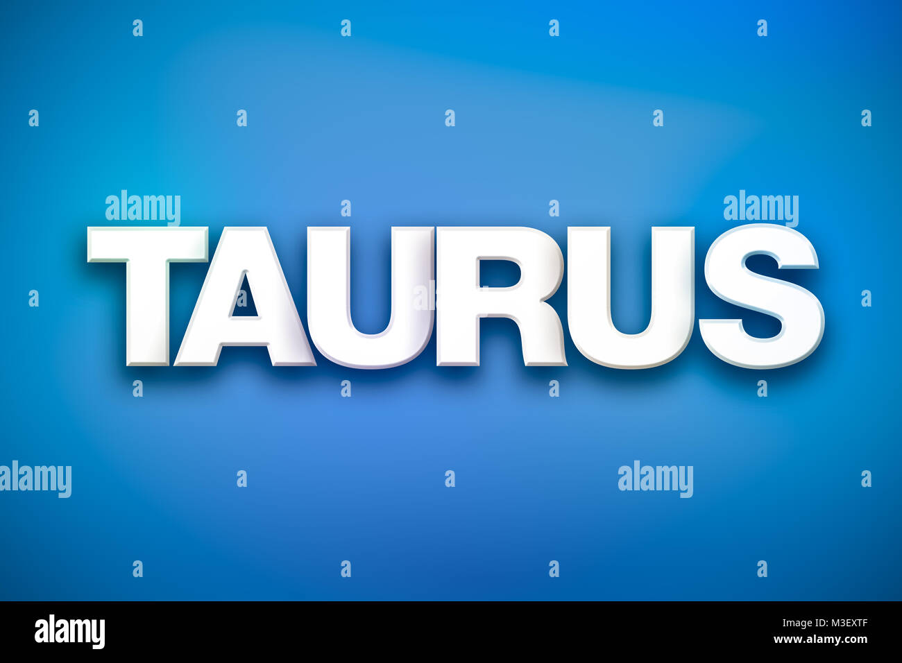 The word Taurus concept written in white type on a colorful background ...