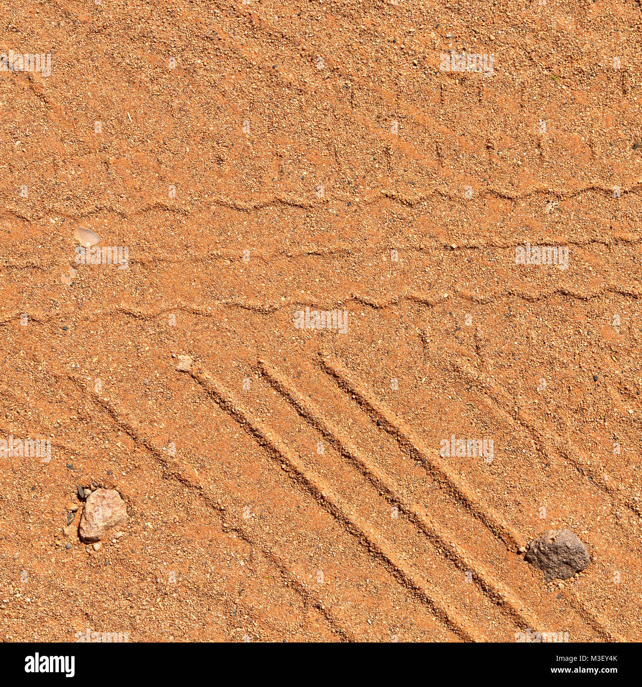 in the desert beach track of car and truck in the sand like abstract ...