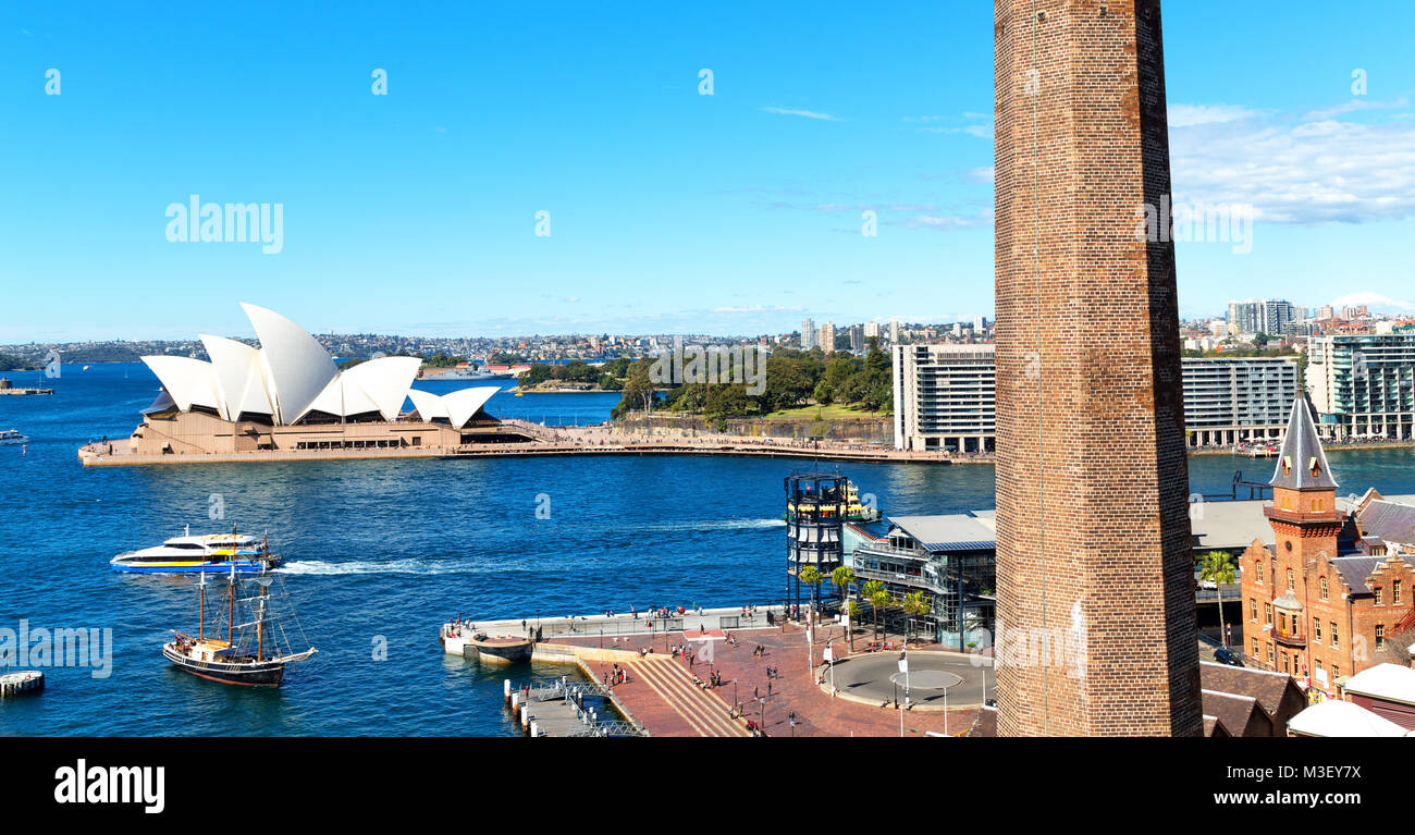 in australia sydney opera house the bay and the skyline of the city ...