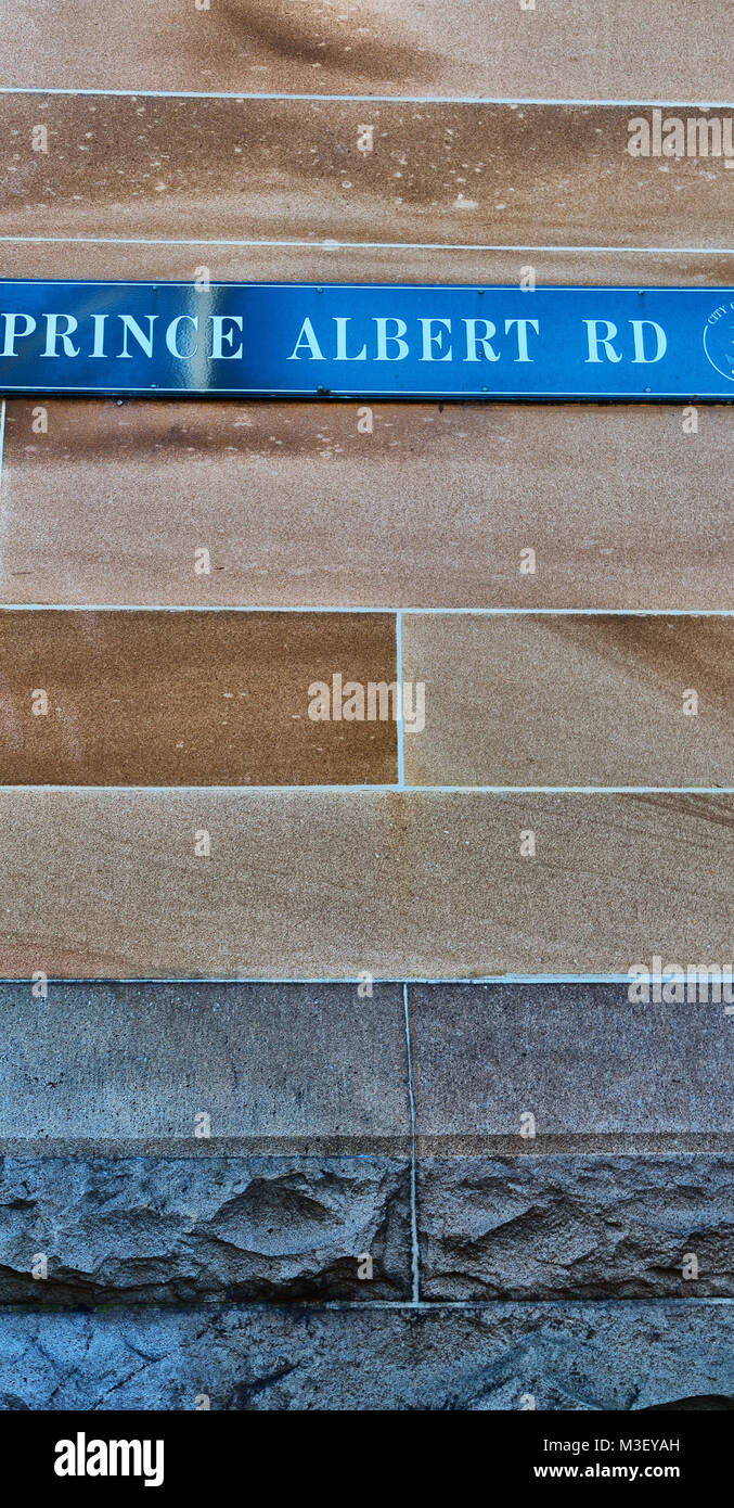 in australia sidney the sign of prince albert street in the wall Stock ...