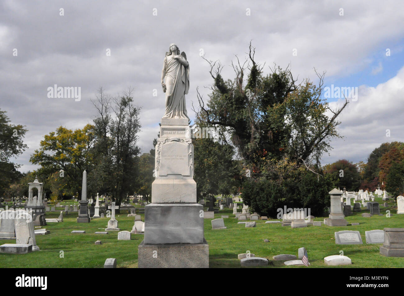 Angel Statue in a Catholic Cemetery Stock Photo - Alamy