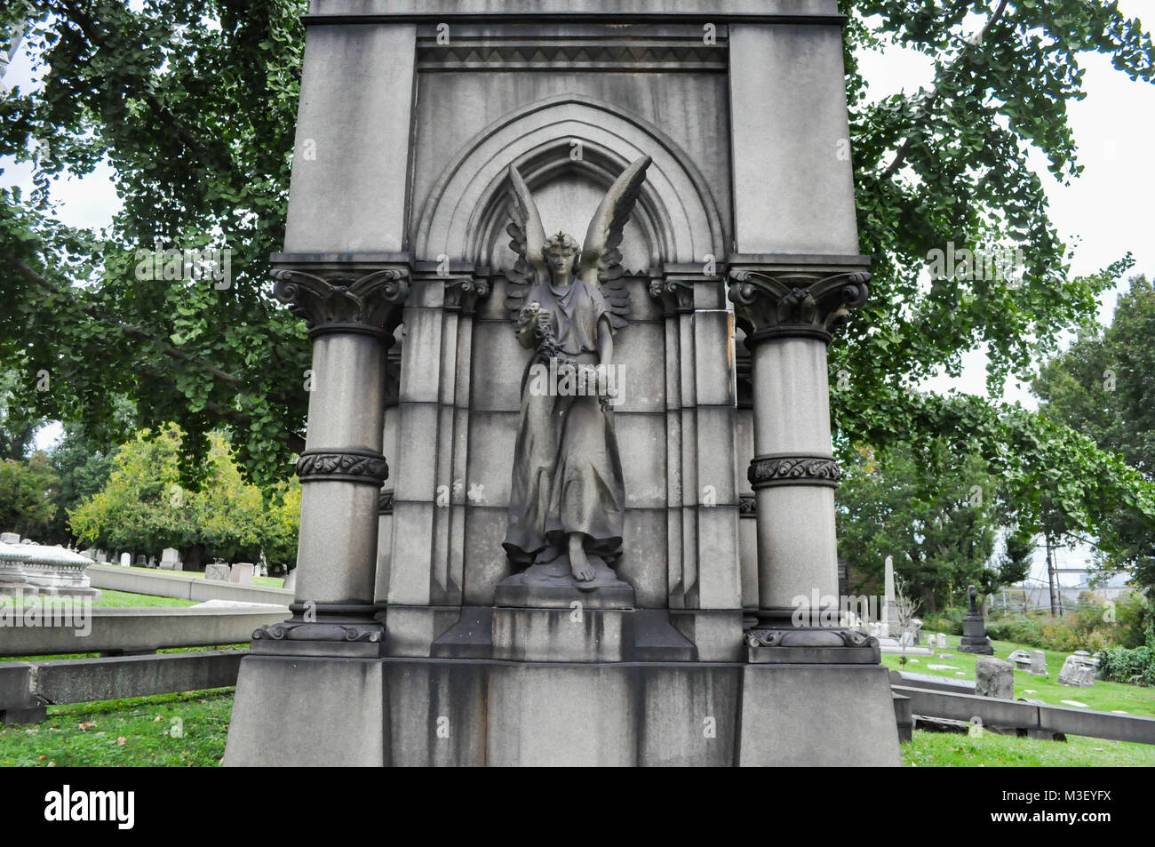Angel Statue in a Catholic Cemetery Stock Photo - Alamy