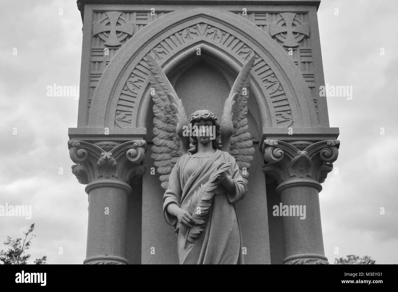 Angel Statue in a Catholic Cemetery Stock Photo - Alamy
