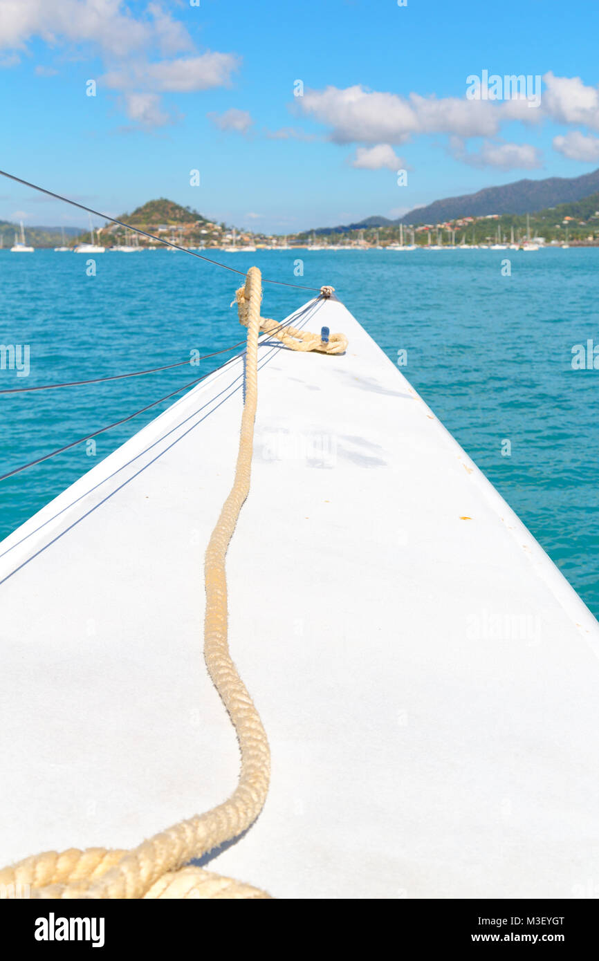 in australian catamaran a old rope in the sky like abstract concept ...
