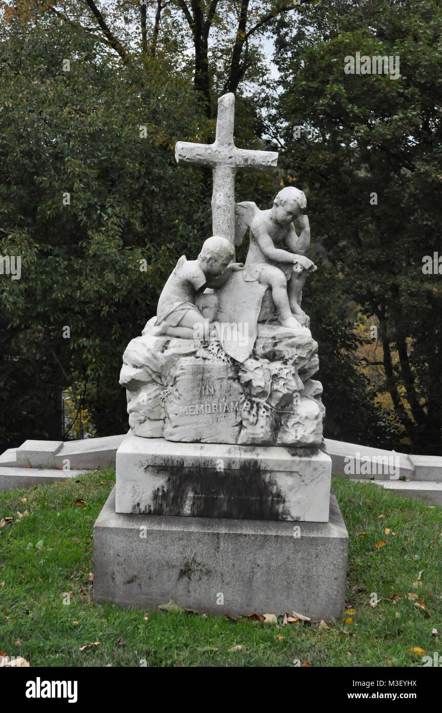 Angel Statue in a Catholic Cemetery Stock Photo - Alamy