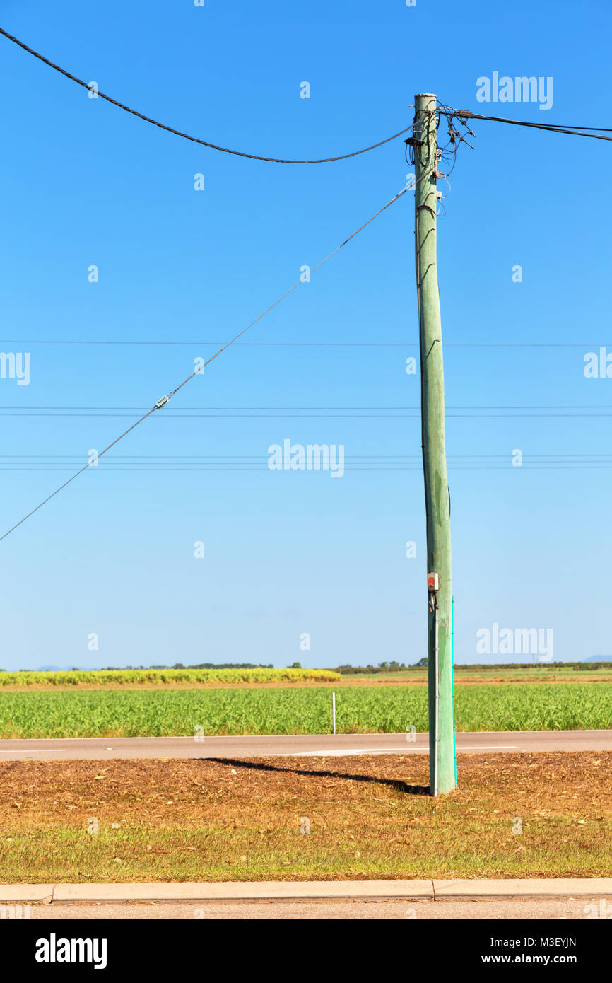 in australia the concept of power line with electrical pole in the ...