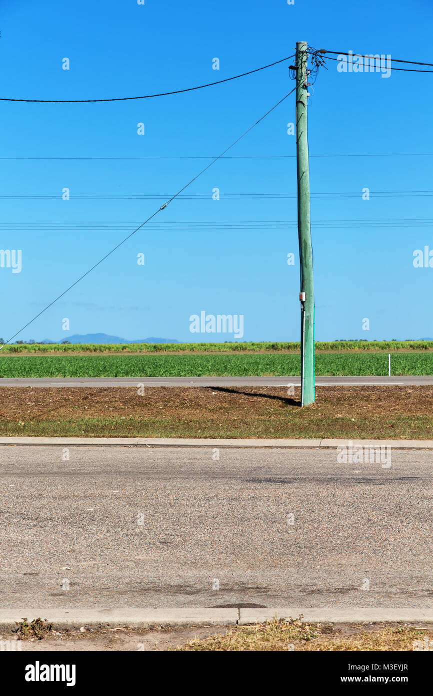 in australia the concept of power line with electrical pole in the ...