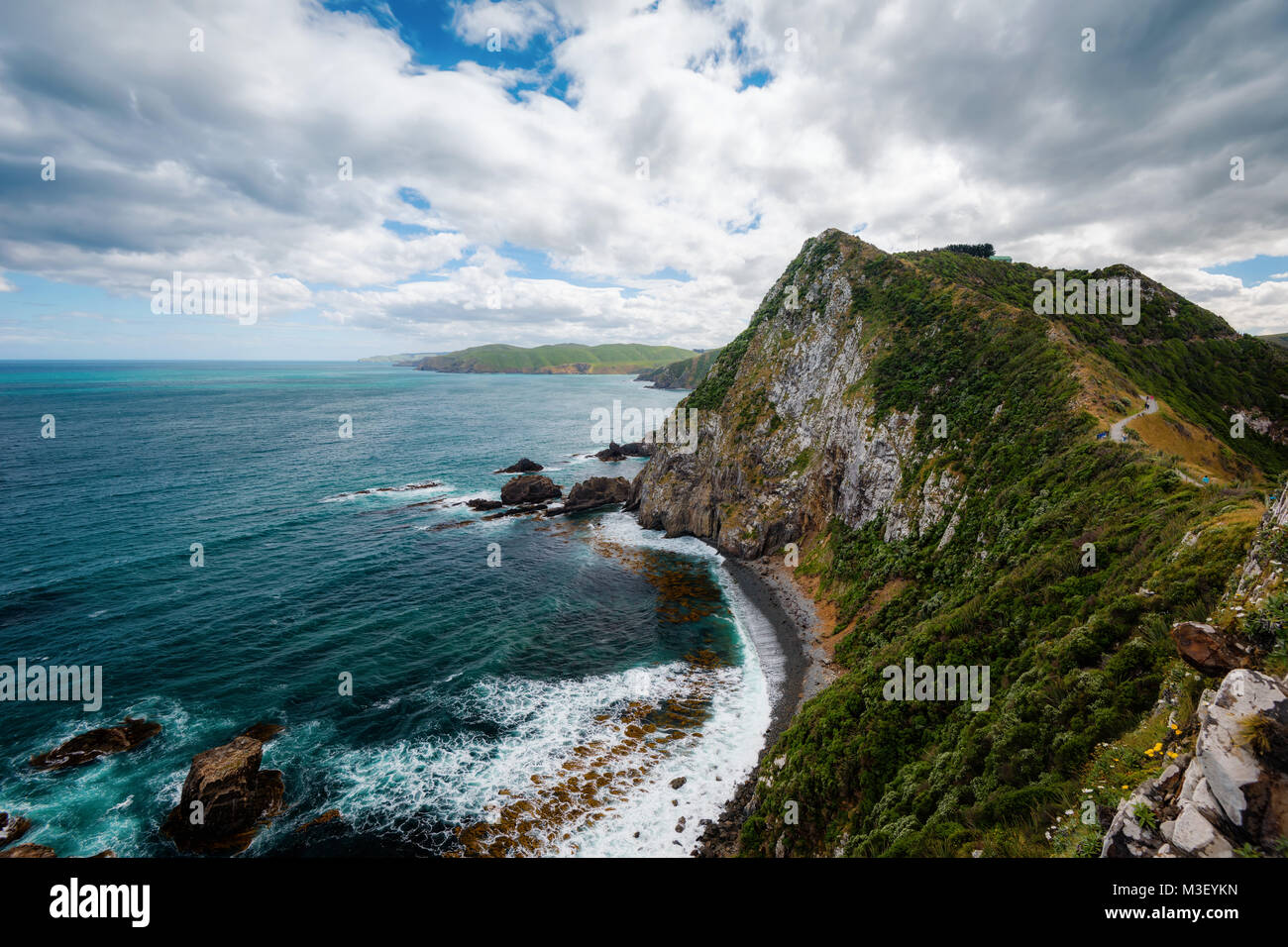 Nugget Point Lighthouse taken in 2015 Stock Photo - Alamy