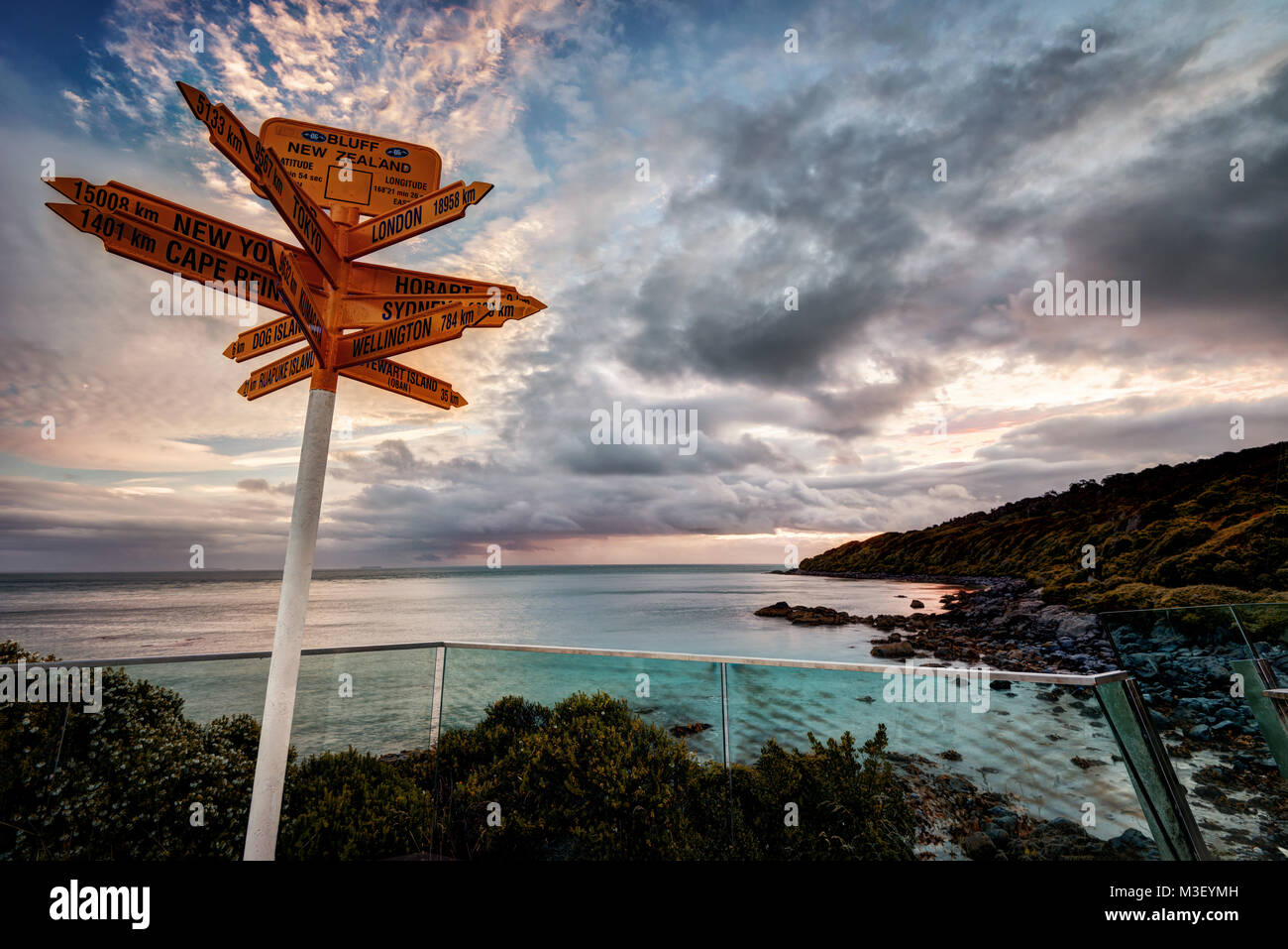Stirling Point Bluff New Zealand taken in 2015 Stock Photo - Alamy