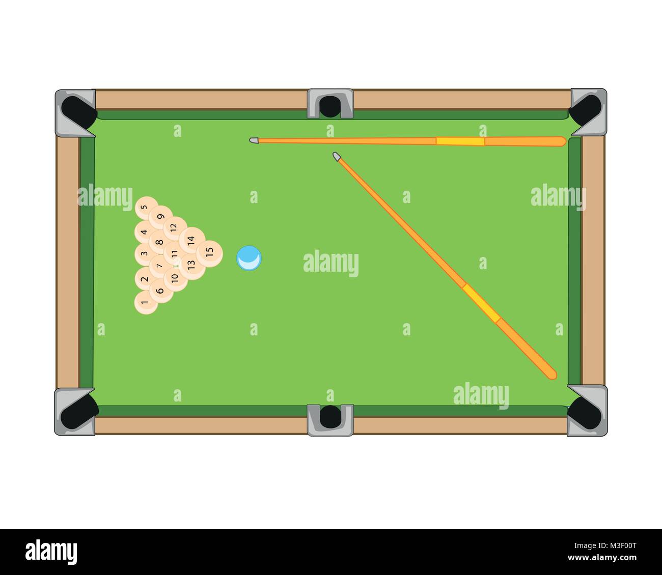 Billiard balls on billiards Stock Vector Images - Alamy