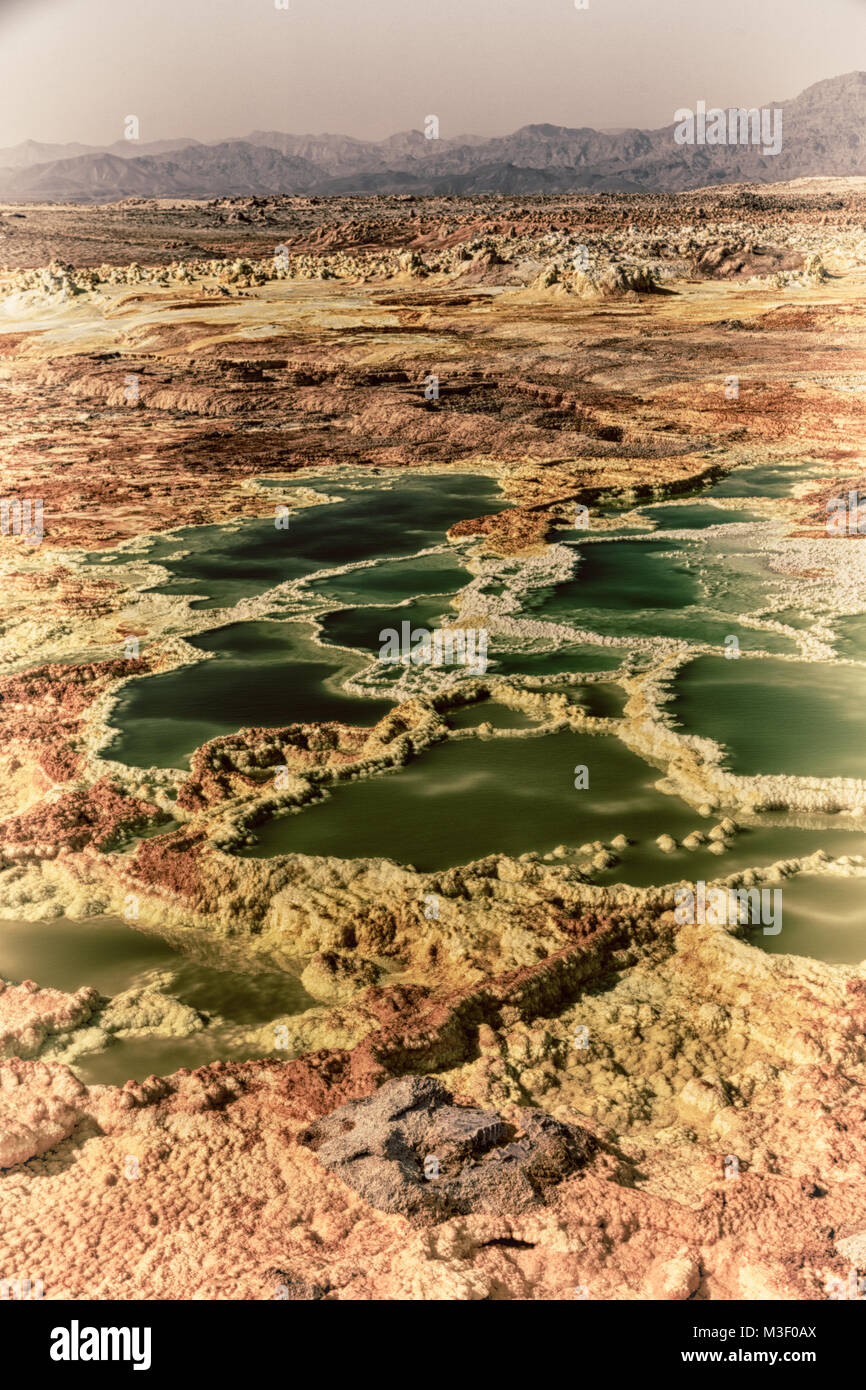 in danakil ethiopia africa the volcanic depression of dallol Stock ...