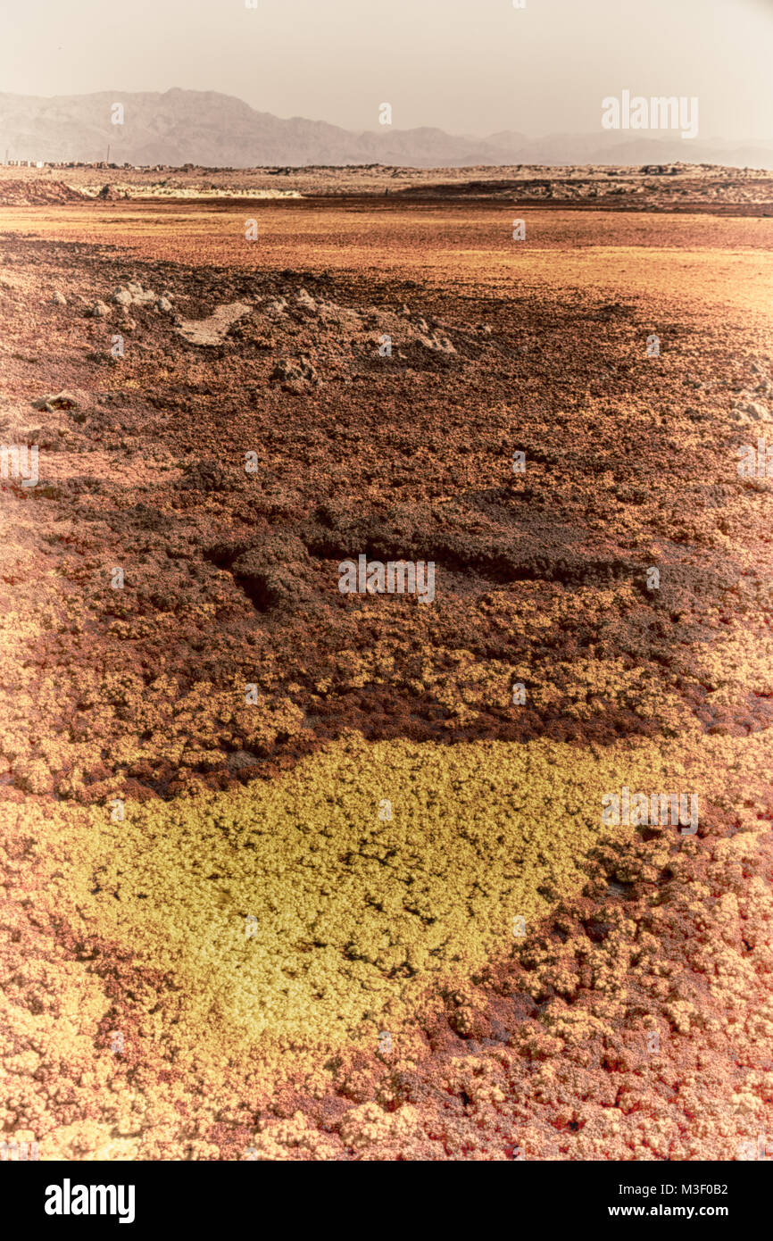 in danakil ethiopia africa the volcanic depression of dallol Stock ...