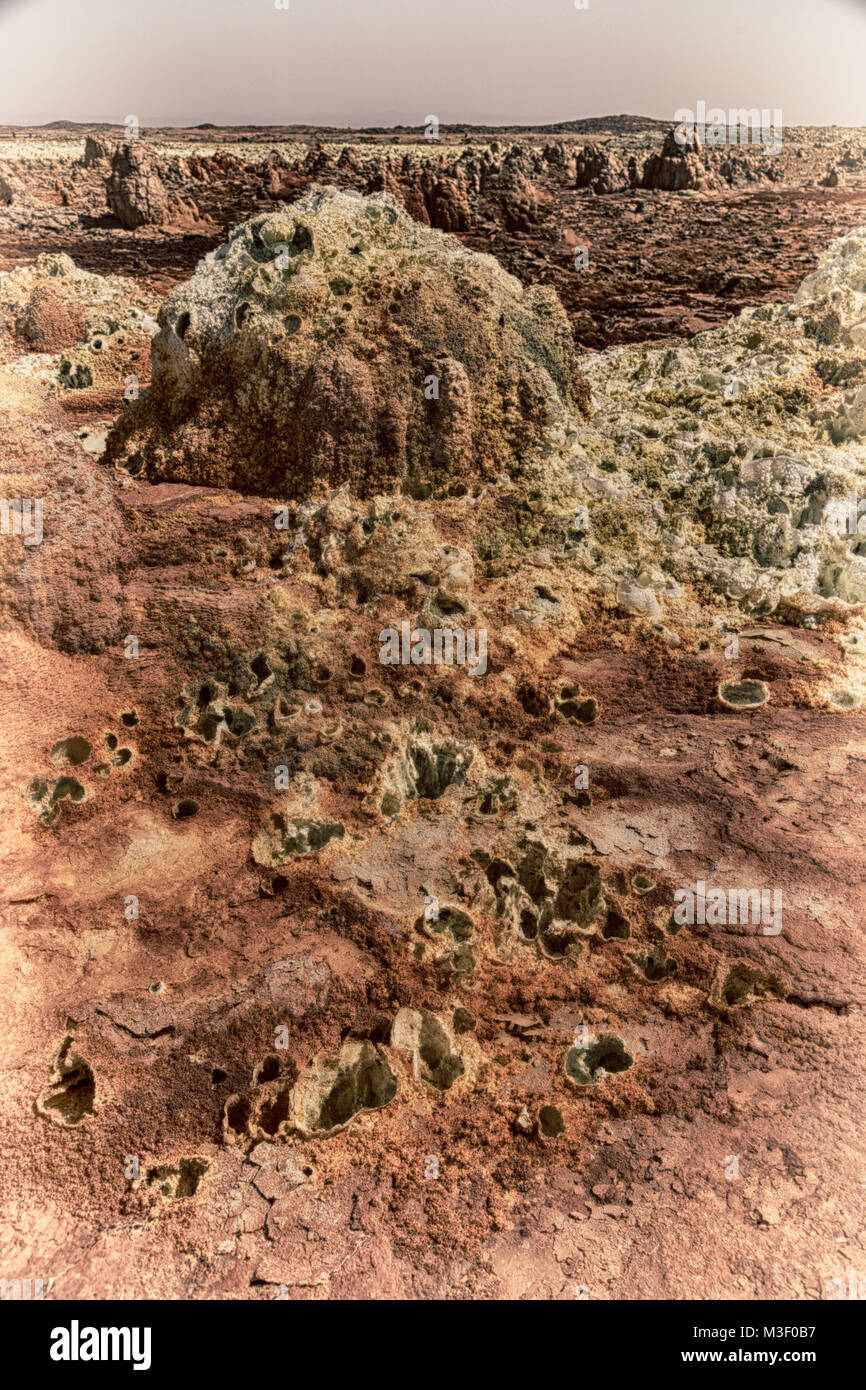 in danakil ethiopia africa the volcanic depression of dallol Stock ...