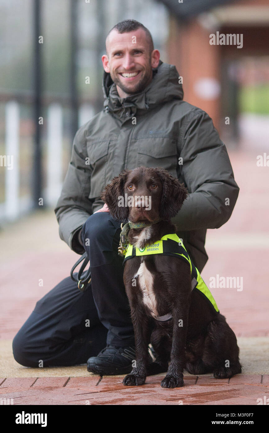 Snipe the dog, with Ross Stephenson, in Warrington where it is training ...