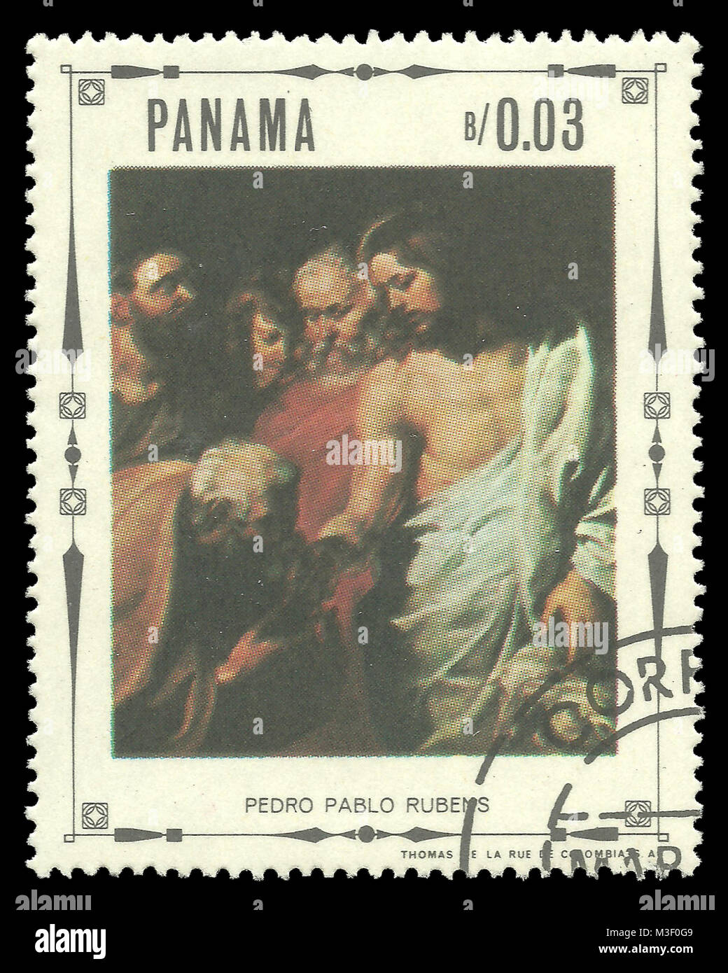 Panama - stamp 1968: Color edition on Art, shows Religious paintings by ...
